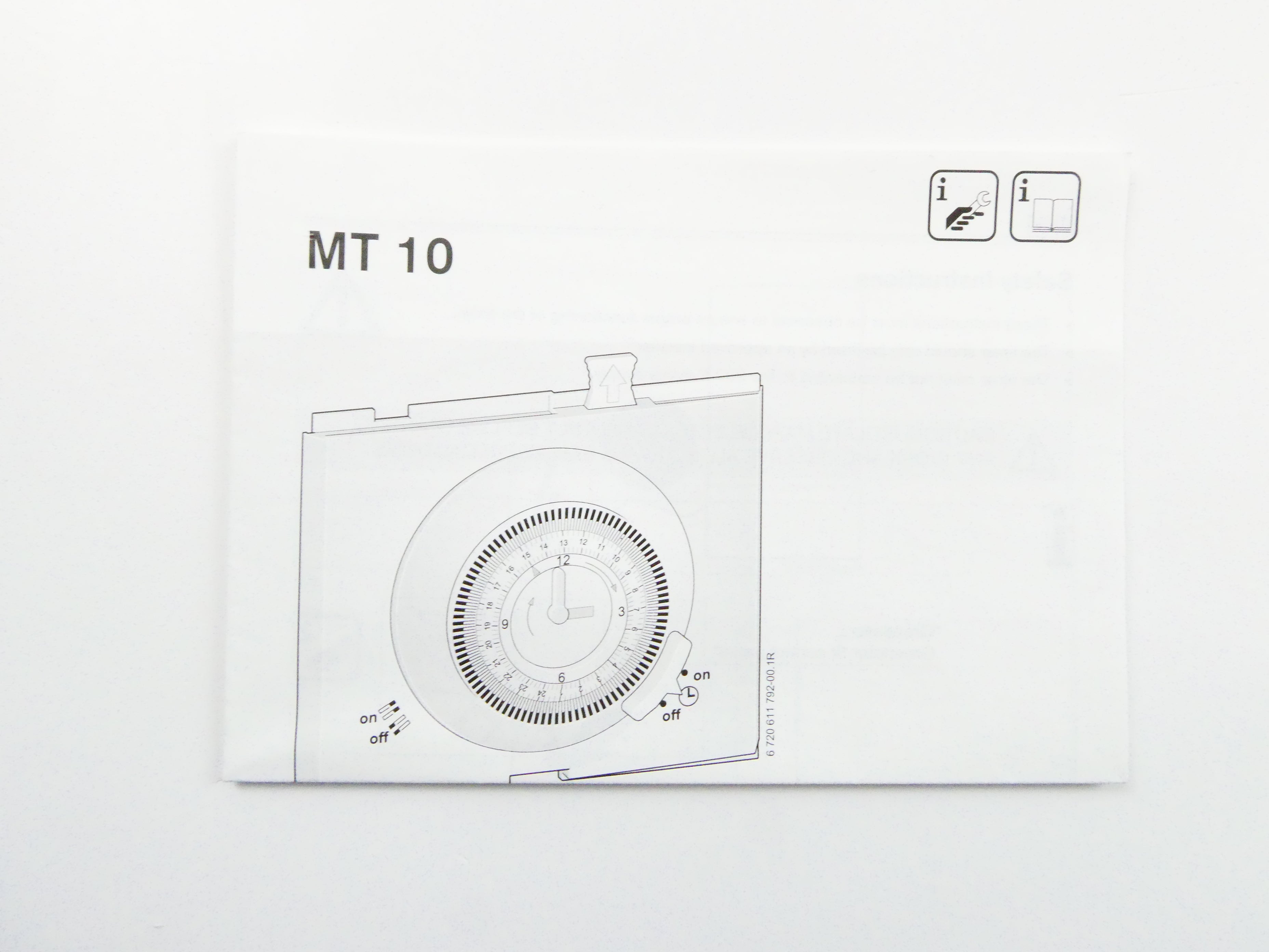WORCESTER 7716192036 24V MECHANICAL SINGLE CHANNEL PLUG-IN TIMECLOCK ...