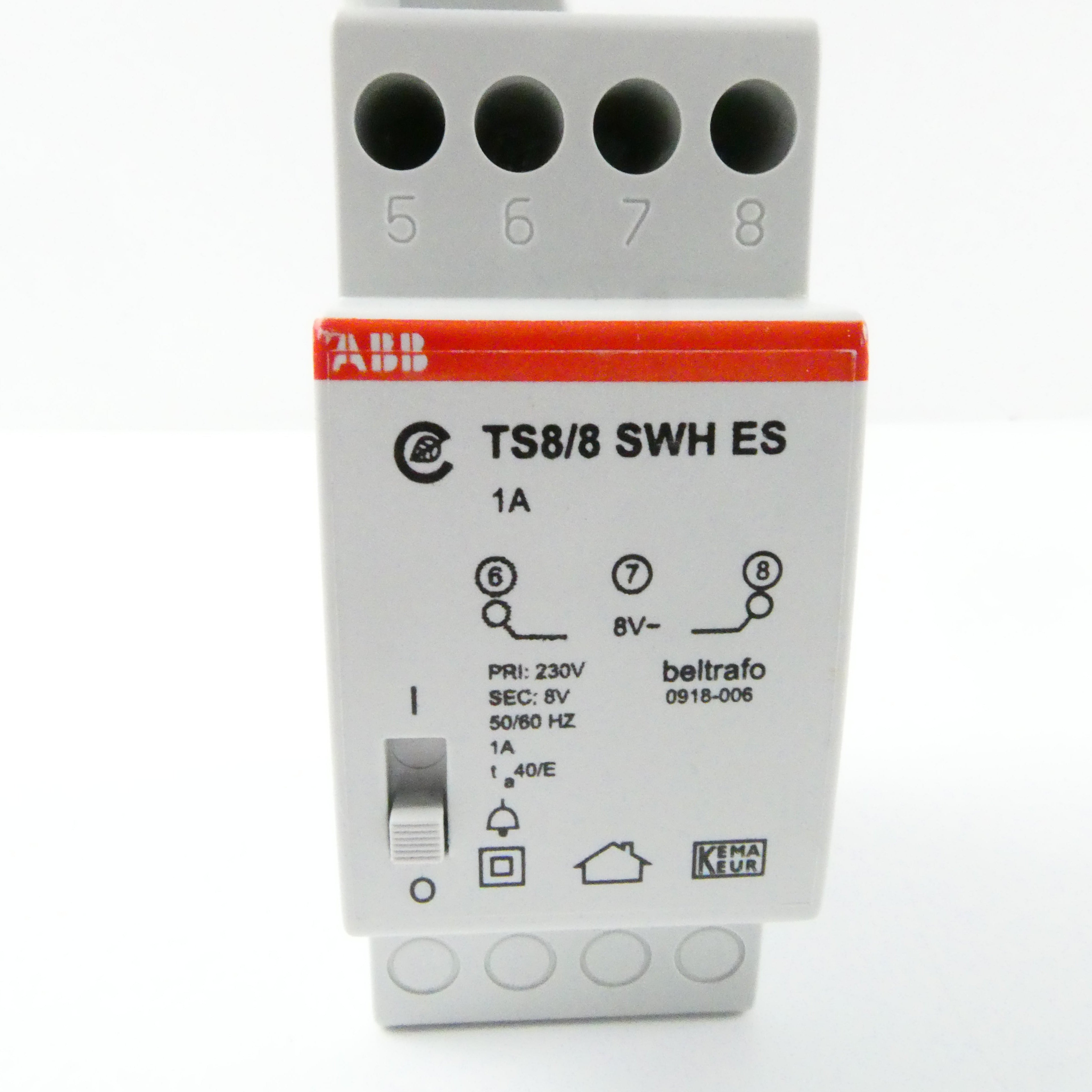 ABB TS8/8 SWH ES (230V 8V 50/60Hz 1A) KLINGELTRAFO – SZ Handel