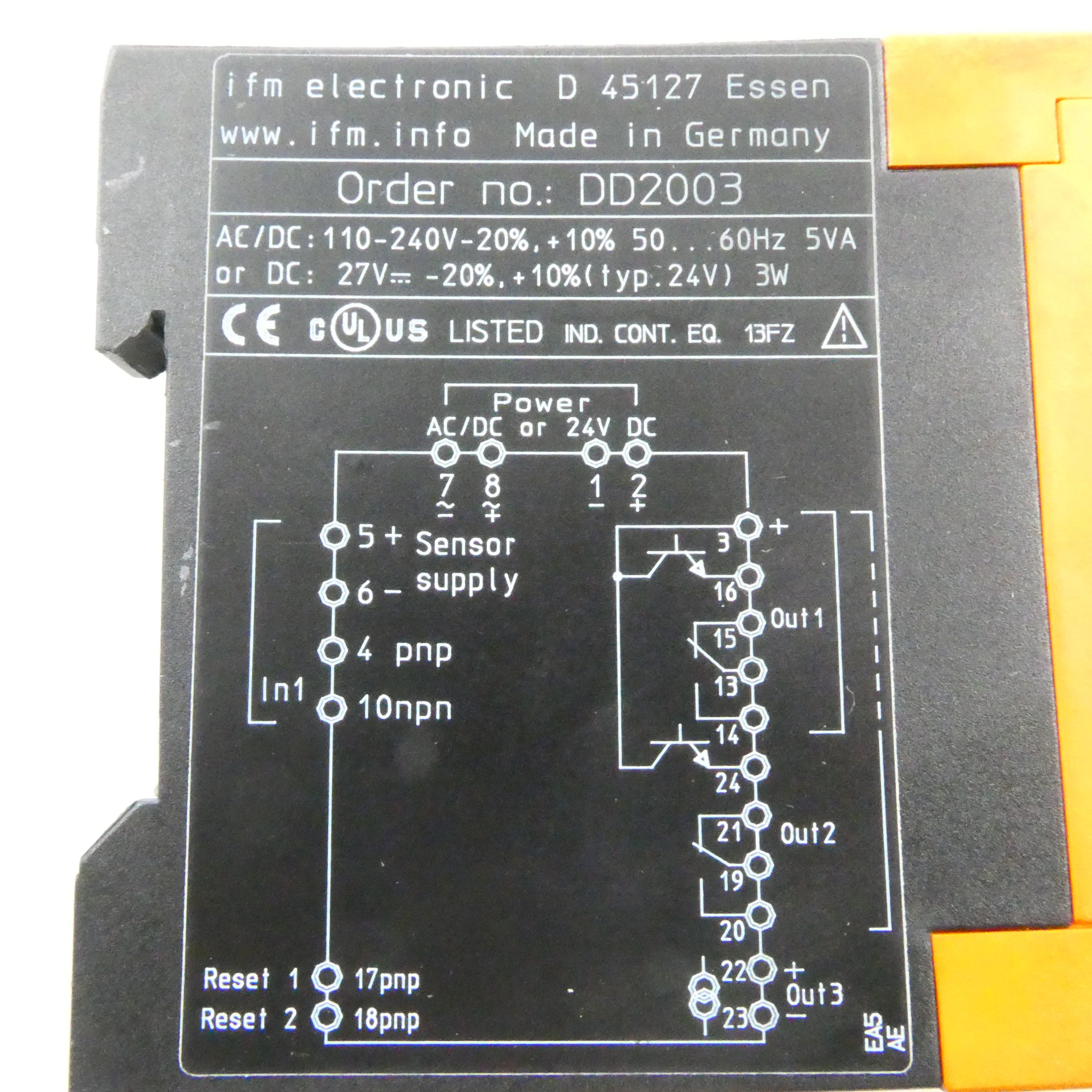 IFM ELECTRONIC MONITOR FR-1 DD2003 AUSWERTESYSTEM * – SZ Handel