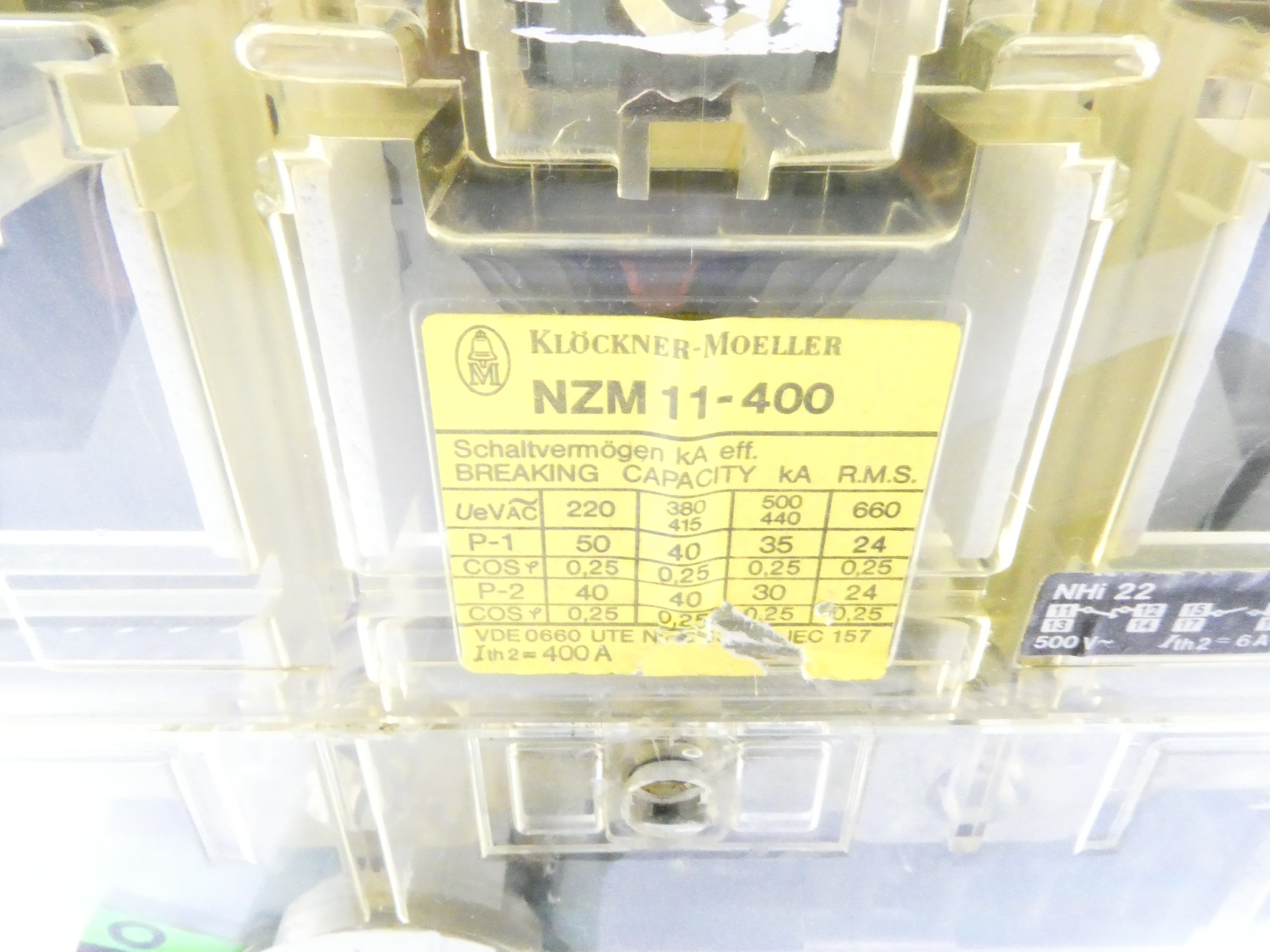 KLÖCKNER-MOELLER NZM11-400 LEISTUNGSSCHALTER – SZ Handel