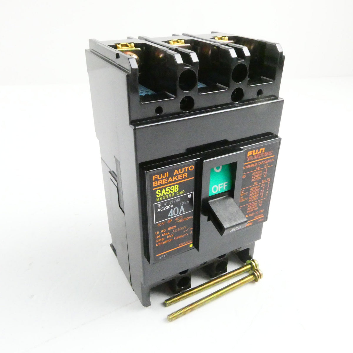 FUJI ELECTRIC SA53B 40A (3P AC600V) CIRCUIT BREAKER – SZ Handel