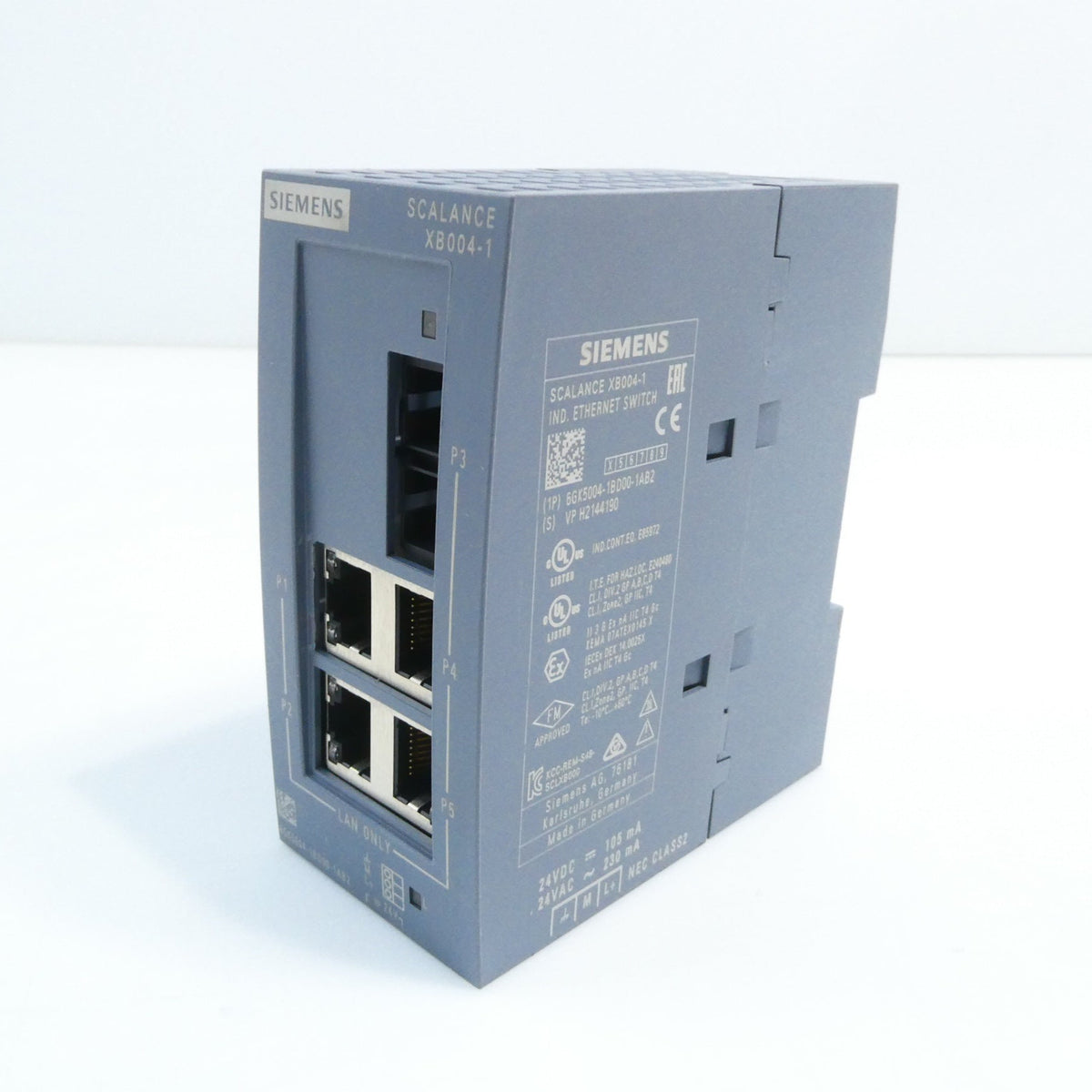 SIEMENS SCALANCE XB004-1 6GK5004-1BD00-1AB2 INDUSTRIAL ETHERNET SWITCH ...